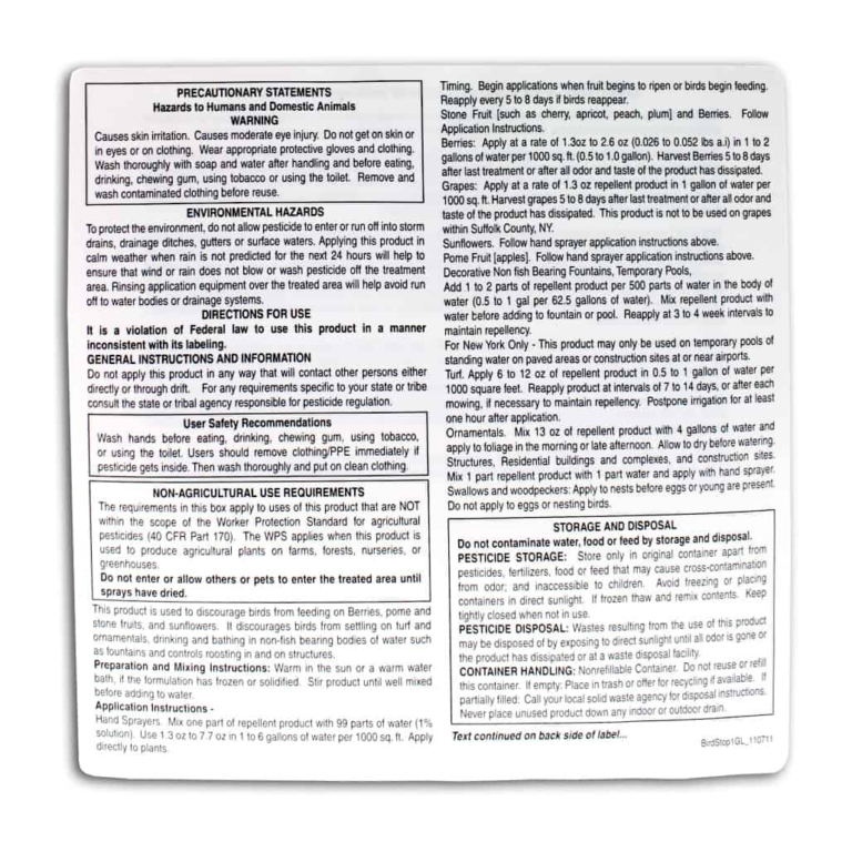 Bird Stop ® Liquid | Bird-X