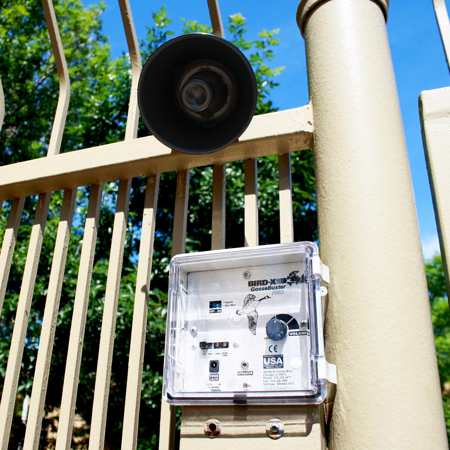 GooseBuster® | Sonic Single-Speaker Goose Deterrent | Bird-X